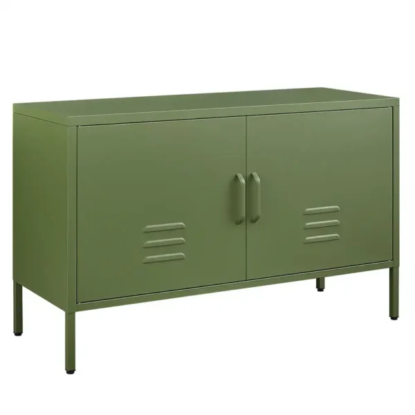 Metal Storage Cabinet with Doors and Shelf
